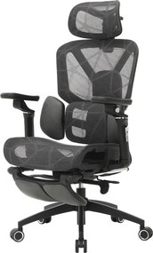 Ergonomická kancelářská židle STORM - tmavě šedá síťovina / nosnost 150 kg