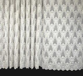 Voálová Luxusní vyšívaná záclona bílá Versailles White metráž Ervi 3634-11