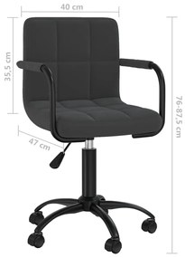 Otočná kancelářská židle černá samet - Default Title