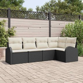 Set pohovek 5 ks Černá Polyester 3346037