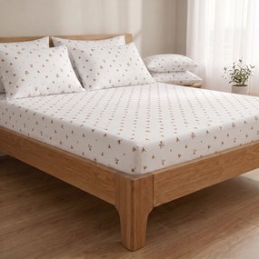 Kvalitex Bavlněné napínací prostěradlo Zvonečky žluté 80x200cm