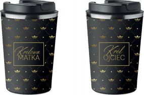 Sada 2 termohrnků Premium Královna Matka Král Otec 350 ml KT_070