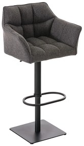 Barová židle Damas B1 ~ látka, černý rám - Titanovo šedá
