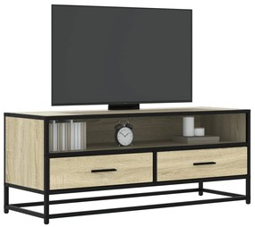TV skříňka dub sonoma 100 x 34,5 x 40 cm kompozitní dřevo a kov
