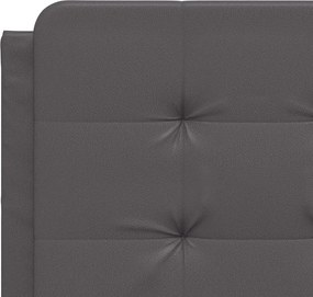 Rám postele bez matrace Zadar šedá 140 x 190 cm umělá kůže 3208862