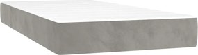 Box spring postel s matrací světle šedá 80 x 200 cm samet 3129417