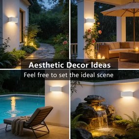 Brilagi - LED Venkovní nástěnné svítidlo DONNANI LED/7W/230V 20 cm bílá IP44