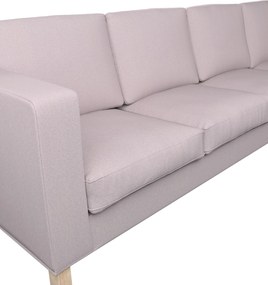 Potah na pohovku Karlanda levá rohová barva růžová látka pletený vzor