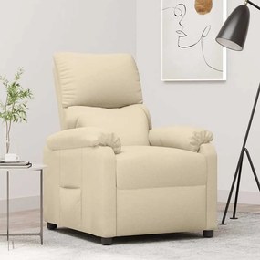 Polohovací křeslo krémové textil 340176