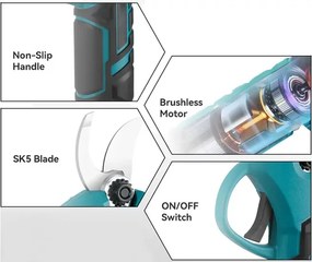 AKU zahradní nůžky HAYAMI HA 1040 + 2 baterie