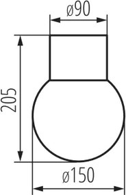 Kanlux 46082 - Venkovní bodové svítidlo STONO 1xE27/15W/230V IP65 antracit