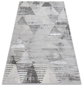 Dywany Luszczow Kusový koberec LIRA E1627 Trojúhelníky geometrický, šedá Rozměr koberce: 160 x 220 cm