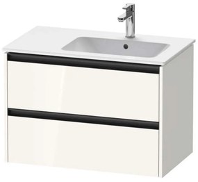 Duravit Ketho.2 - Umyvadlová skříňka 55x81x48 cm, 2 zásuvky, lesklá bílá K25268022220000