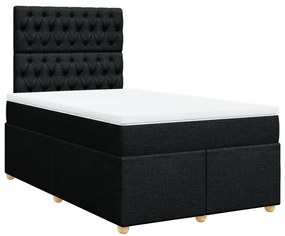 Box spring postel s matrací černá 120x200 cm textil 3291256