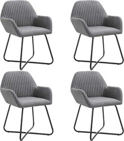 vidaXL Jídelní židle 4 ks textil [277100] Barva: Černá