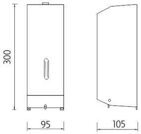 Nimco Zásobník na dezinfekční gel nebo tekuté mýdlo - HPM 27031-M-10