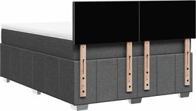 Box spring postel s matrací tmavě šedý 140 x 190 cm textil 3287057