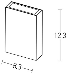 Zambelis E216 nástěnné LED svítidlo bílé, 2x2W, 3000K, 12,3cm