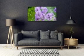 Obraz na skle Fialové Květiny Louka 120x60 cm