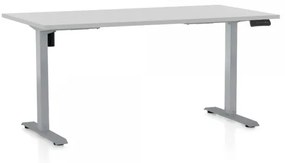 Výškově nastavitelný stůl OfficeTech B 160 x 80 cm, šedá podnož