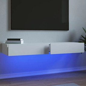 vidaXL TV skříňky s LED osvětlením 2 ks 60 x 35 x 15,5 cm [842887] Barva: bílá s vysokým leskem