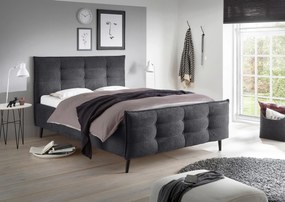 XXXLutz ČALOUNĚNÁ POSTEL, 140/200 cm antracitová MID.YOU - Jednolůžkové postele - 002220034302