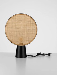 Matně černá/v přírodní barvě kovová stolní lampa (výška 48,5 cm) Tierra – Nova Luce