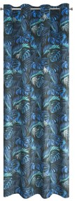 ZATEMŇOVACÍ ZÁVĚS NA KROUŽCÍCH LAZUR 140X250 CM VZOROVANÁ