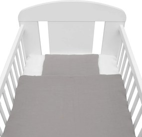 Mušelínový set s výplní New Baby 80x70 cm šedý