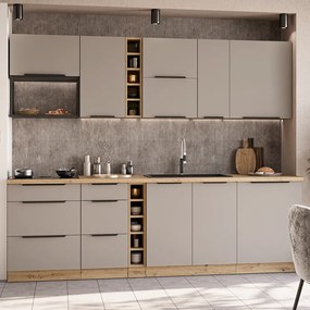 ARIA li | horní skříňka 45 G-72 1F policová | 45 cm | ANTI FINGERPRINT povrch | artisan/béžová