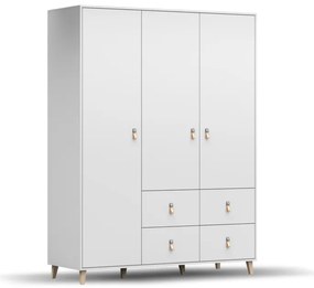 IDZ Šatní skříň FIGO 4S3D 19, 150 cm Bílá