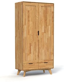 Šatní skříň z dubového dřeva 90x180 cm Greg - The Beds