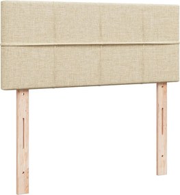 Box spring postel s matrací krémová 120x190 cm textil 3288132