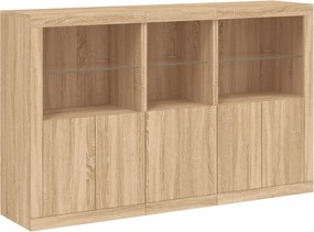 Příborník s LED osvětlením dub sonoma 162 x 37 x 100 cm 3209144