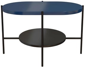 Dancan Konferenční stolek oválný GLADYS, černý / modrý