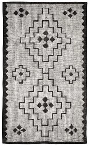 Hoorns Černobílý koberec Oman 160 x 230 cm s aztéckým vzorem
