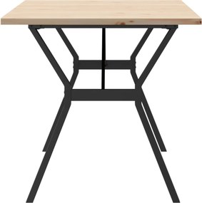Jídelní stůl s Y rámem 140 x 80 x 75,5 cm borové dřevo a ocel 3282786