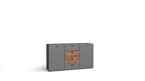 Komoda MILANES 150 grafit mat / dub flagstaff