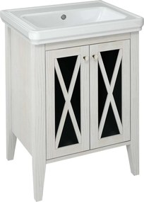 Sapho Cross - Umyvadlová skříňka 55x81x43 cm, 2 dvířka, starobílá CR260