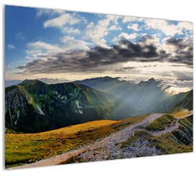 Obraz horské skalnaté krajiny  (100x70 cm)