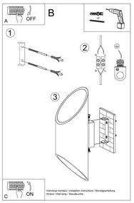 Sollux SL.0108 - Nástěnné svítidlo PENNE 30 1xG9/40W/230V bílá