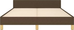 Rám postele bez matrace tmavě hnědý 140 x 190 cm textil 3125376