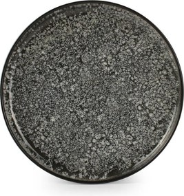 Černý/krémový dezertní talíř z kameniny ø 20 cm Gravel – ONA