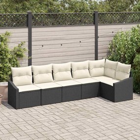 Set pohovek 6 ks Černá polyratan 3346737