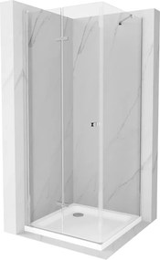 Mexen Lima sprchový kout 90x90cm, 6mm sklo, chromový profil - čiré sklo + Slim sprchová vanička - 856-090-090-00-00-4010