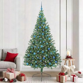 Umělý osvětlený vánoční stromeček Zelená 240 cm PVC 3397044