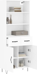 Skříň highboard bílá 69,5 x 34 x 180 cm kompozitní dřevo 3200545