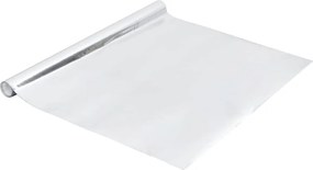 Samolepící tapeta na nábytek stříbrná vysoký lesk 500x90 cm PVC 326148