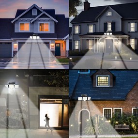 Bluegarden Bluegarden, LED solární lampa se senzorem pohybu 7W 6500K P60262, OGR-08398