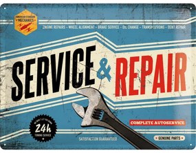 Postershop Plechová cedule - Service & Repair 30x40 cm